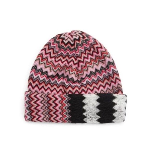 Missoni | Accessories | Missoni Print Beanie In Pink And Red New | Poshmark